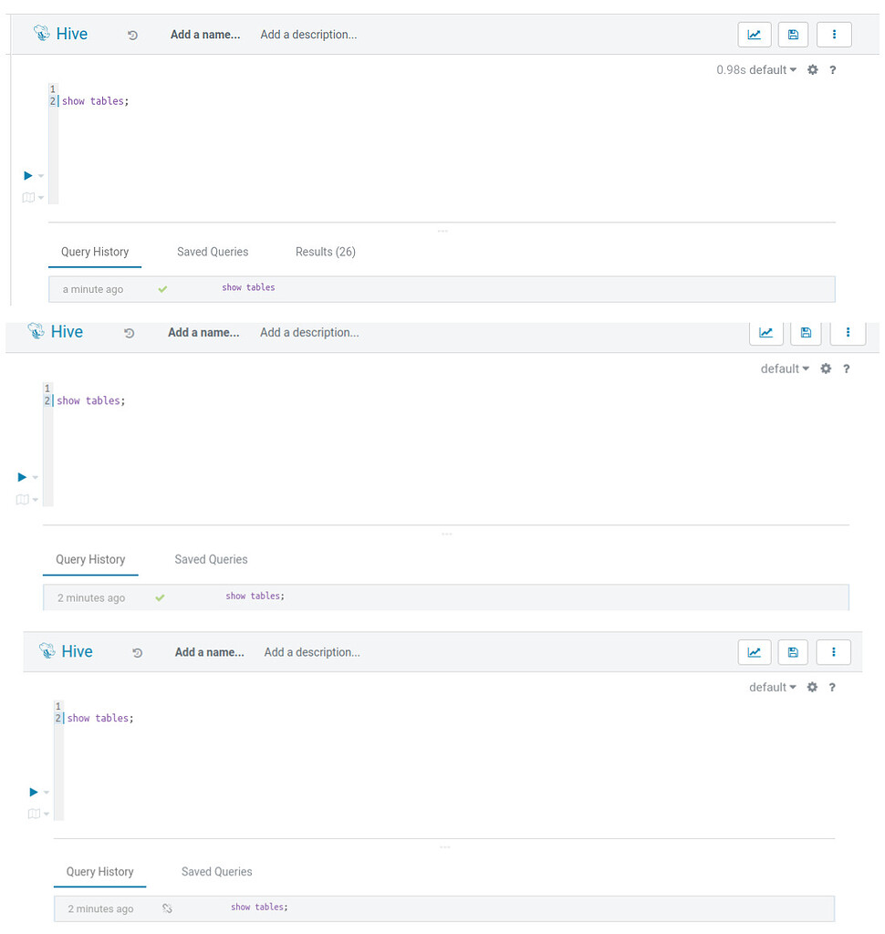 Unable To See Hivemysql Query Results In Hue After Page Refresh User Improvements And Howto